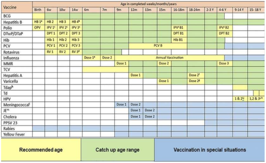 Vaccination Chart - milestonekidsclinic.com
